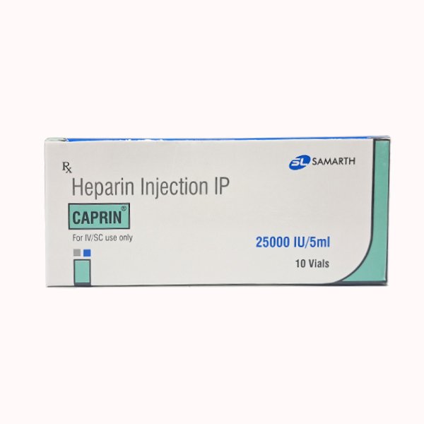 Caprin 25000IU/5ml (Heparin) Injection